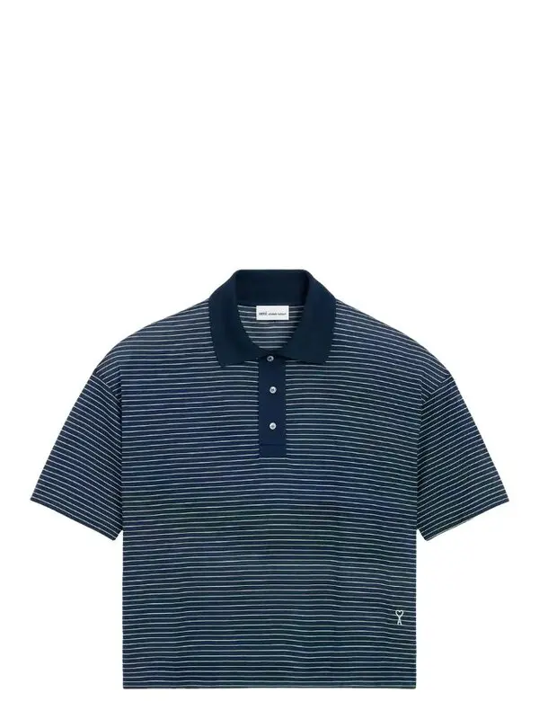 AMI Paris De Coeur Polo Shirt - Blue