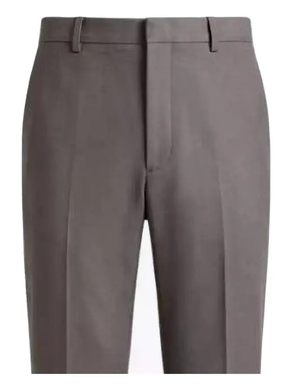 JIL SANDER Belt Loops Pressed Crease Trousers - Grey