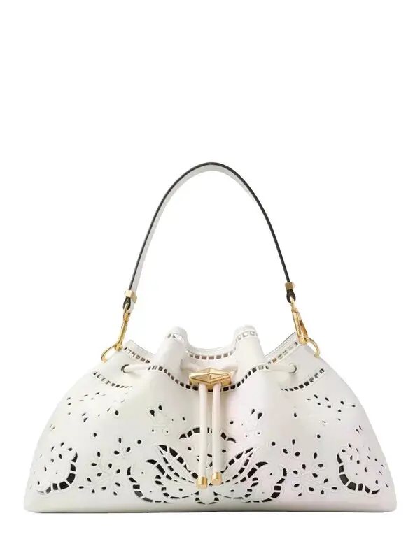 JIMMY CHOO Cinch Shoulder Bag - White