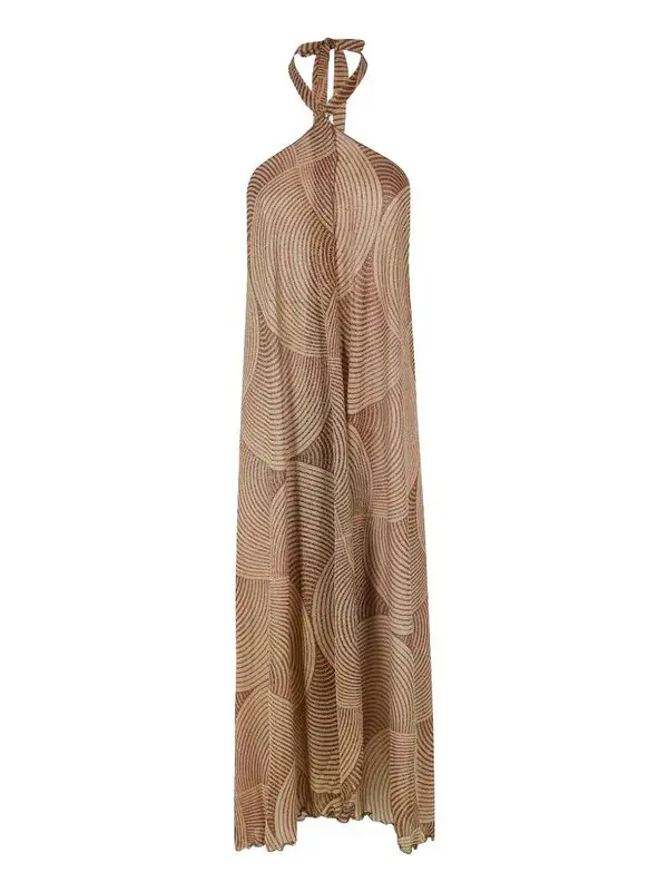 PIN-UP STARS Lamé Effect Abstract Pattern Pareo - Neutrals