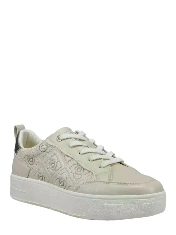 BUGATTI Monogram Embossed Metallic Effect Sneakers - Neutrals
