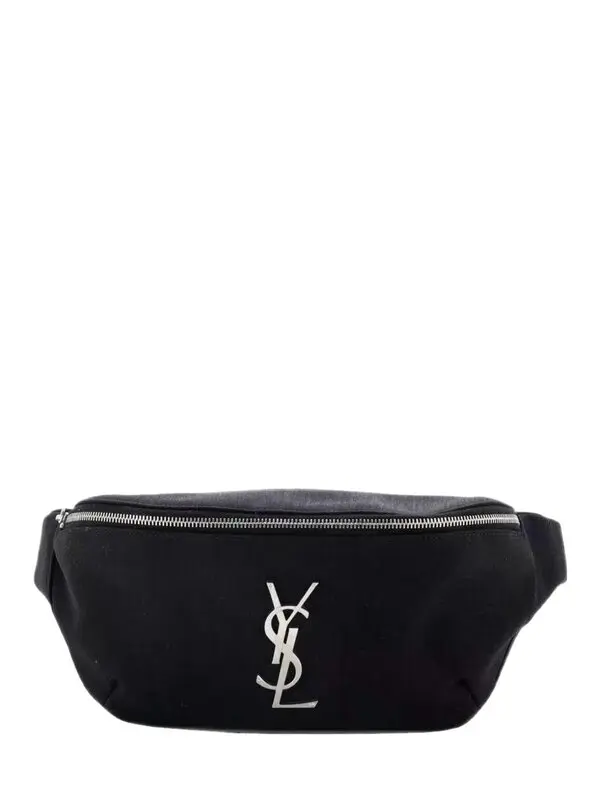 Saint Laurent Classic Monogram Canvas Belt Bag - Black