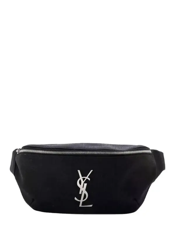 Saint Laurent Classic Monogram Canvas Belt Bag - Black