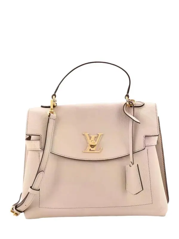 LOUIS VUITTON Lockme Ever Handbag Leather Mm Satchel - Neutrals