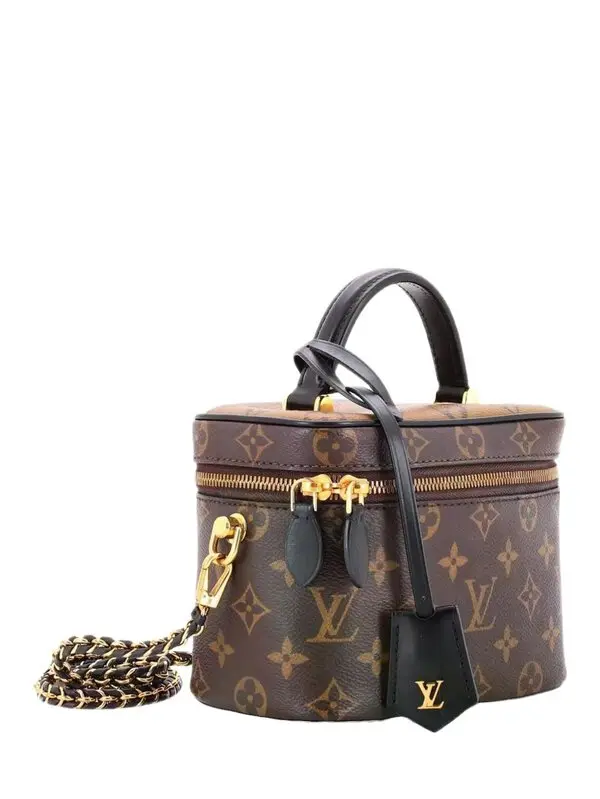 LOUIS VUITTON Reverse Monogram Canvas Pm Vanity Satchel - Brown