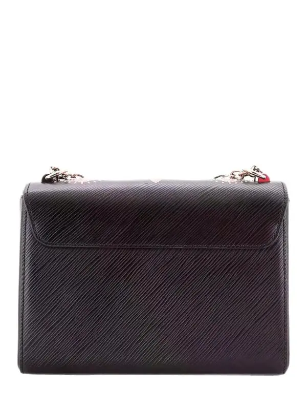 LOUIS VUITTON Twist Handbag Studded Epi Leather Mm Crossbody Bag - Black