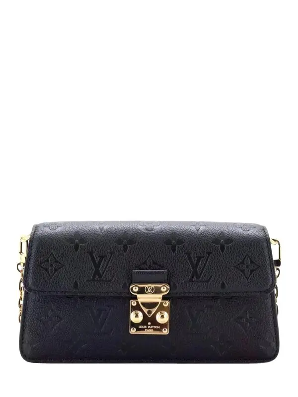 LOUIS VUITTON Pochette Metis Wallet On Chain Monogram Empreinte Leather Crossbody Bag - Black