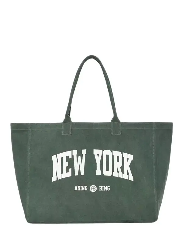 ANINE BING Canvas Tote - Green