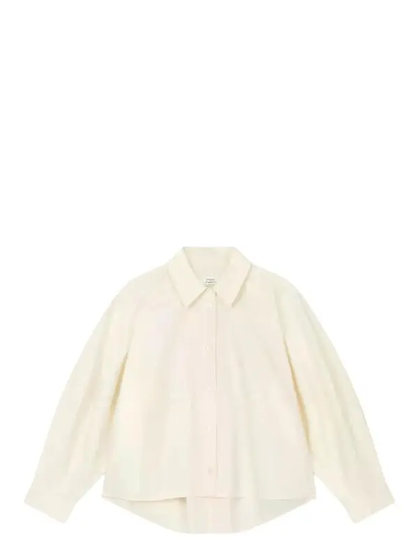 STUDIO TOMBOY Raglan Sleeve Cotton Shirt - Neutrals