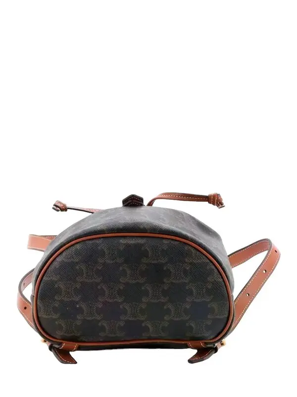 Celine Folco Triomphe Coated Canvas Mini Backpack - Brown