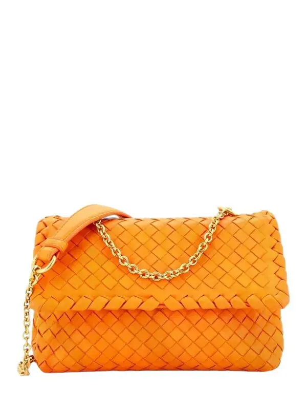 Bottega Veneta Olimpia Intrecciato Nappa Baby Crossbody Bag - Orange