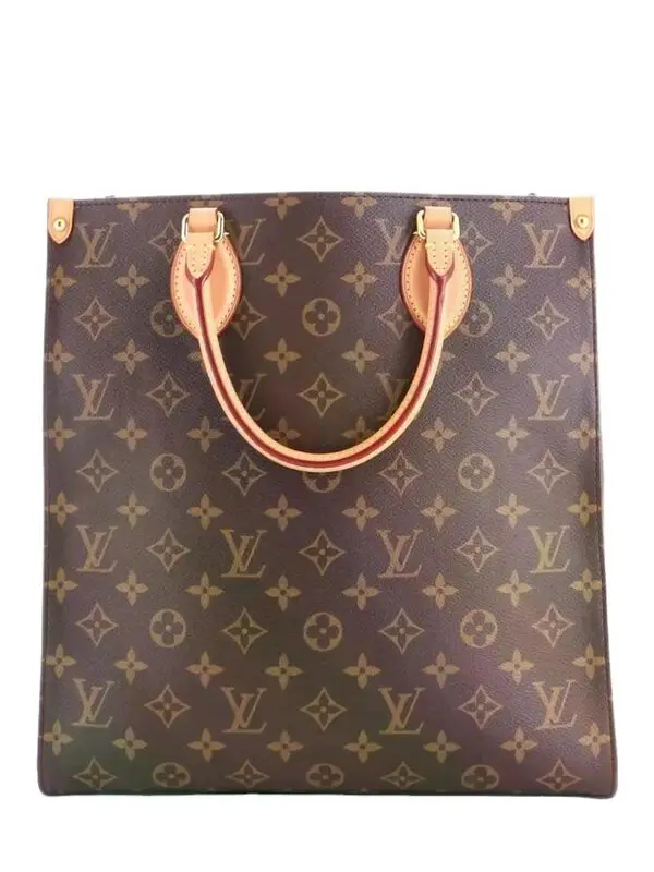 LOUIS VUITTON Sac Plat Nm Monogram Canvas Shoulder Bag - Brown