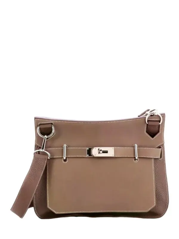 Hermès Jypsiere Bag Clemence And Swift 31 Crossbody Bag - Grey
