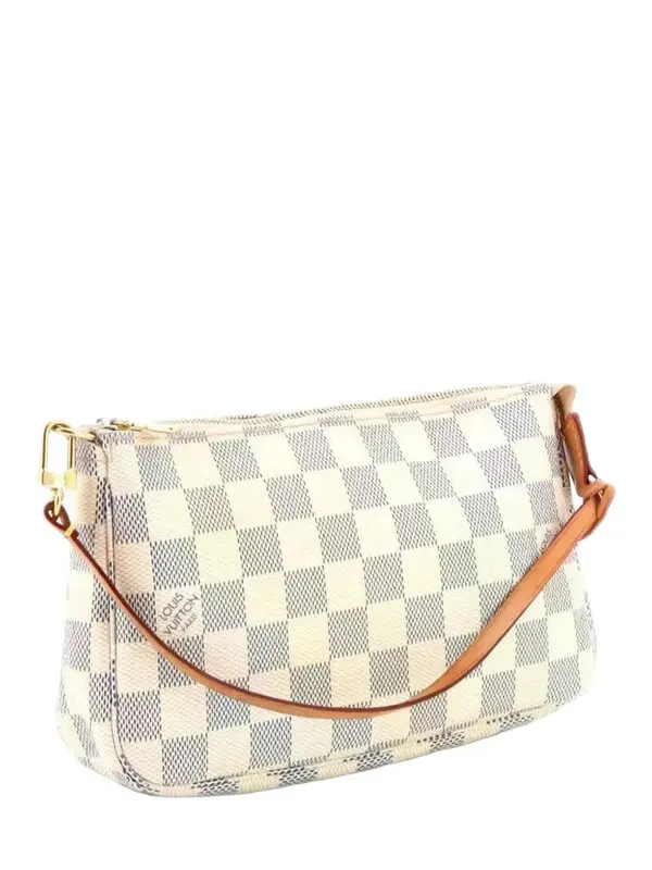 LOUIS VUITTON Damier Pochette Accessoires Clutch Bag - White