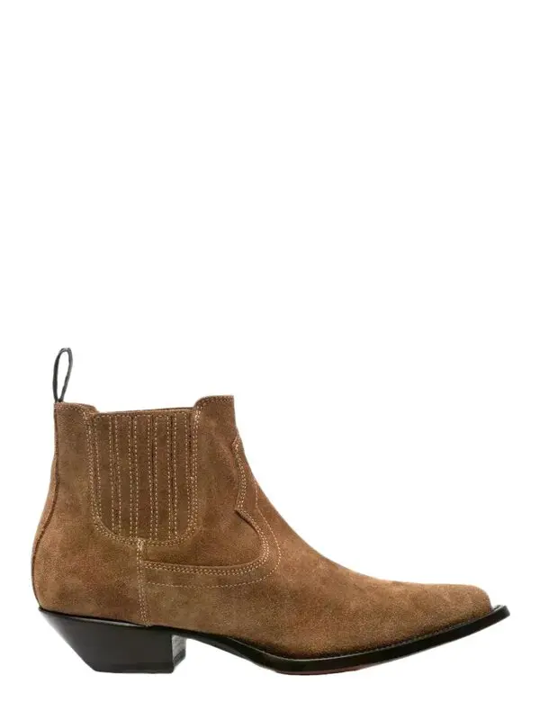 SONORA Mini Hidalgo Suede Ankle Boots - Brown