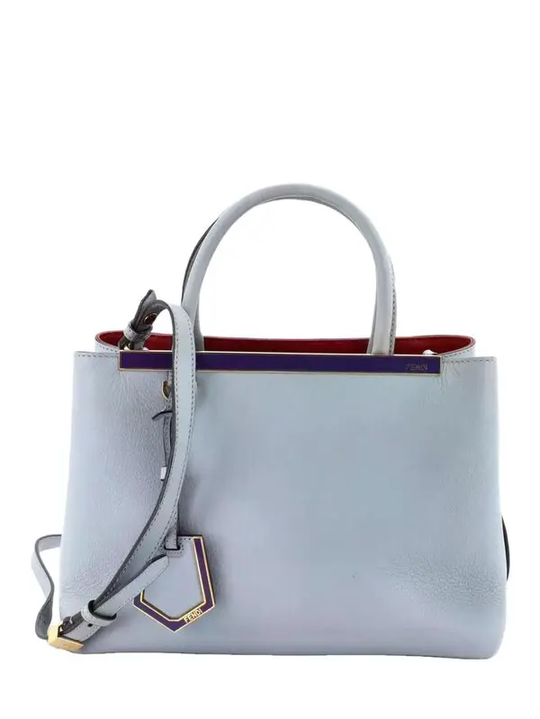 Fendi 2jours Leather Petite Satchel - Blue