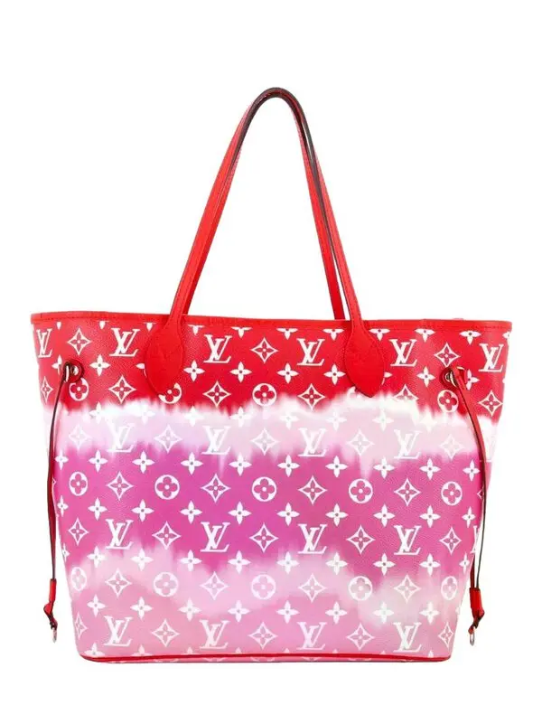 LOUIS VUITTON Neverfull Mm Limited Edition Escale Monogram Giant Tote Bag - Pink