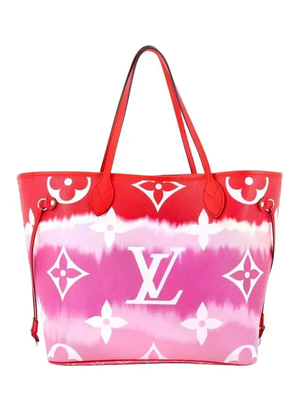 LOUIS VUITTON Neverfull Mm Limited Edition Escale Monogram Giant Tote Bag - Pink