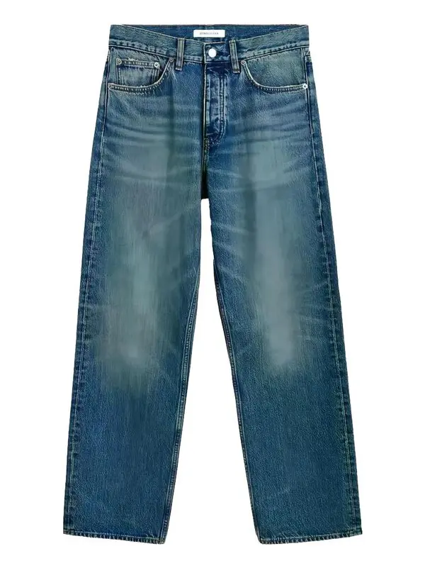 SUNFLOWER Washed-effect Straight-leg Jeans - Blue