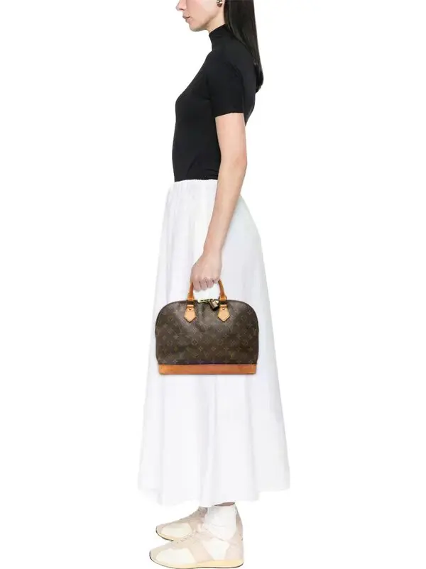 LOUIS VUITTON Monogram Alma Pm Handbag - Brown