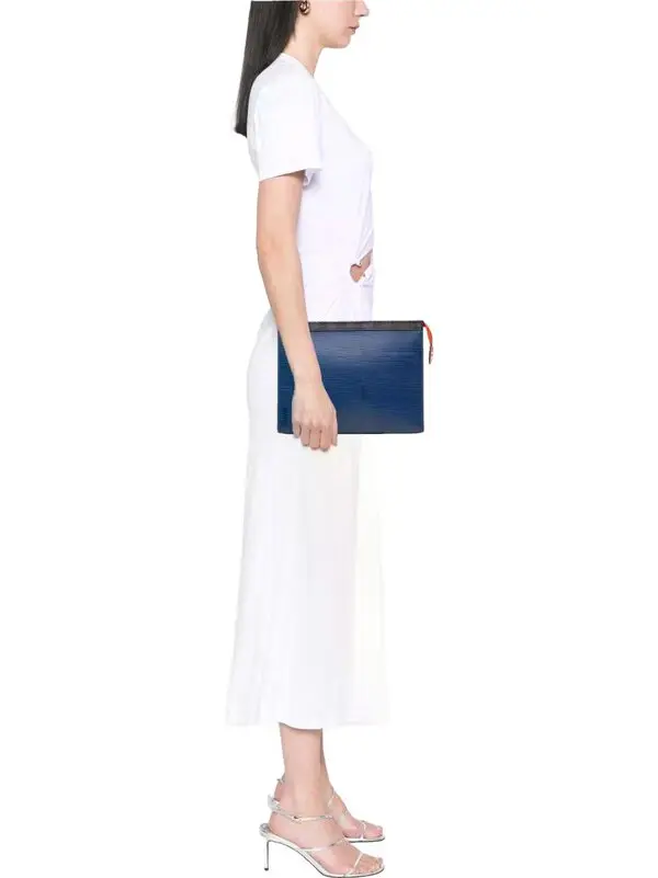 LOUIS VUITTON Epi Pochette Voyage Mm Clutch Bag - Blue