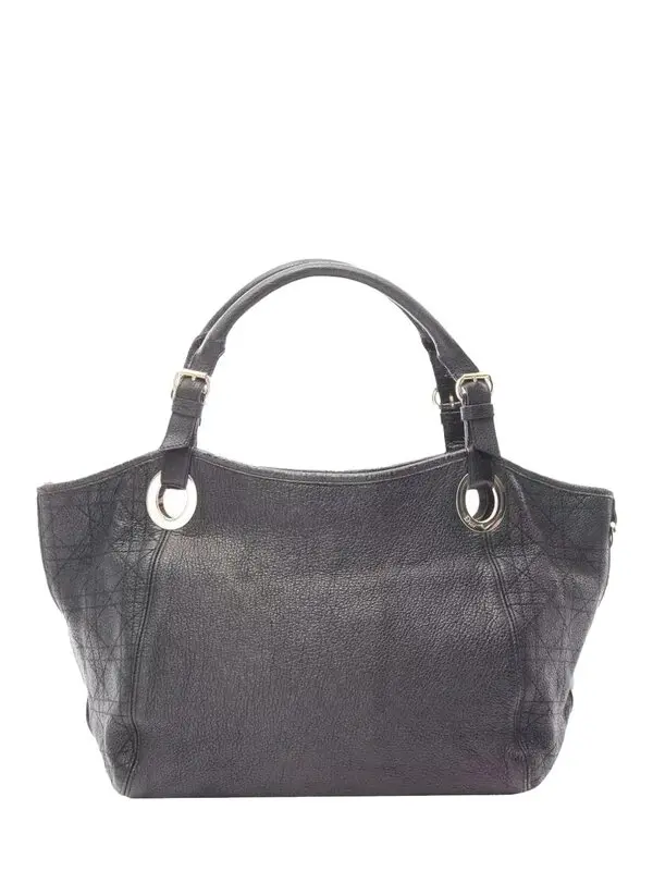Dior Leather Cannage Tote Bag - Black