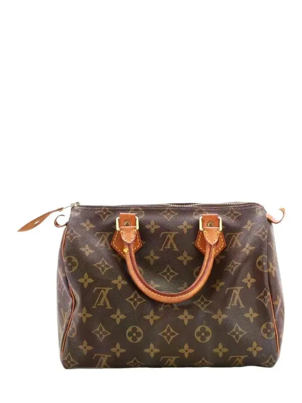 LOUIS VUITTON Speedy Monogram Canvas Satchel - Brown