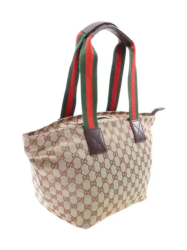 Gucci Gg Canvas Web Tote Bag - Neutrals