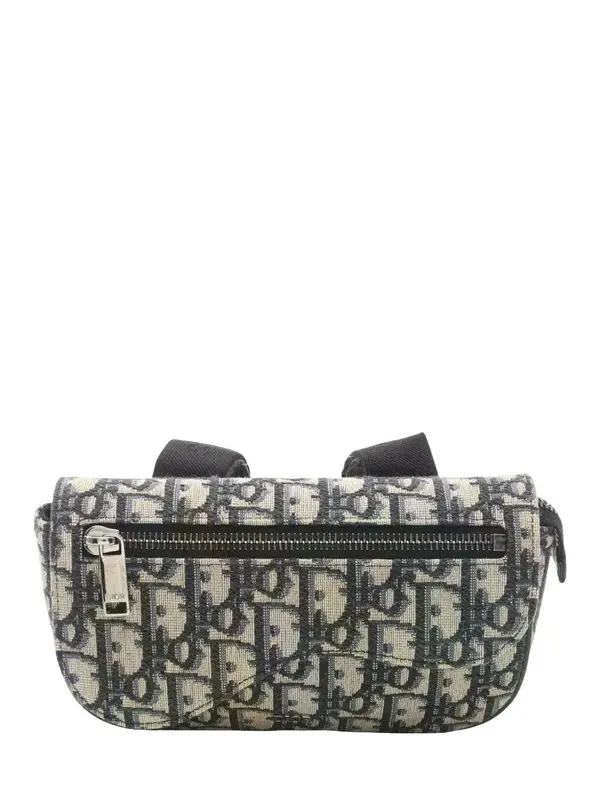 Dior Oblique Canvas Saddle Arm Pouch Clutch Bag - Neutrals