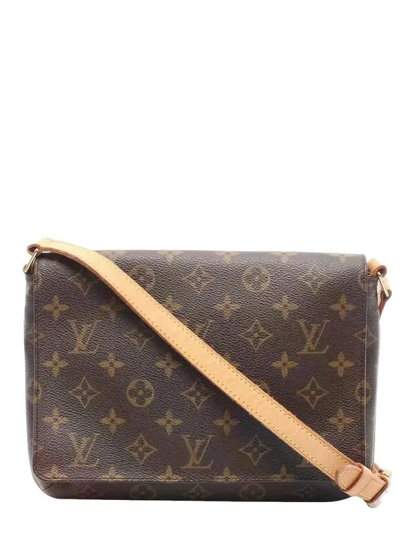 LOUIS VUITTON Monogram Musette Tango Crossbody Bag - Brown