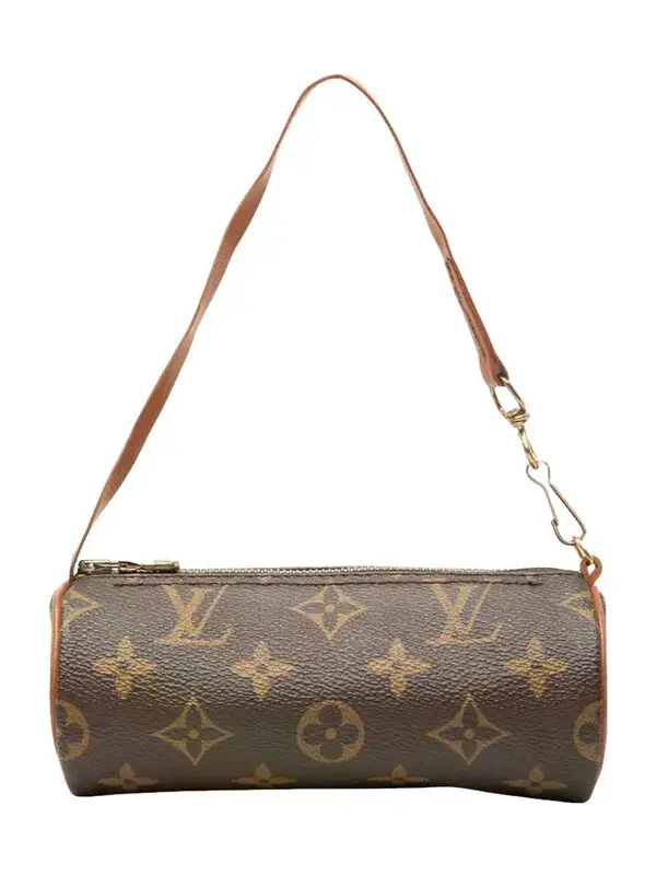 LOUIS VUITTON Monogram Papillon Pochette Handbag - Brown