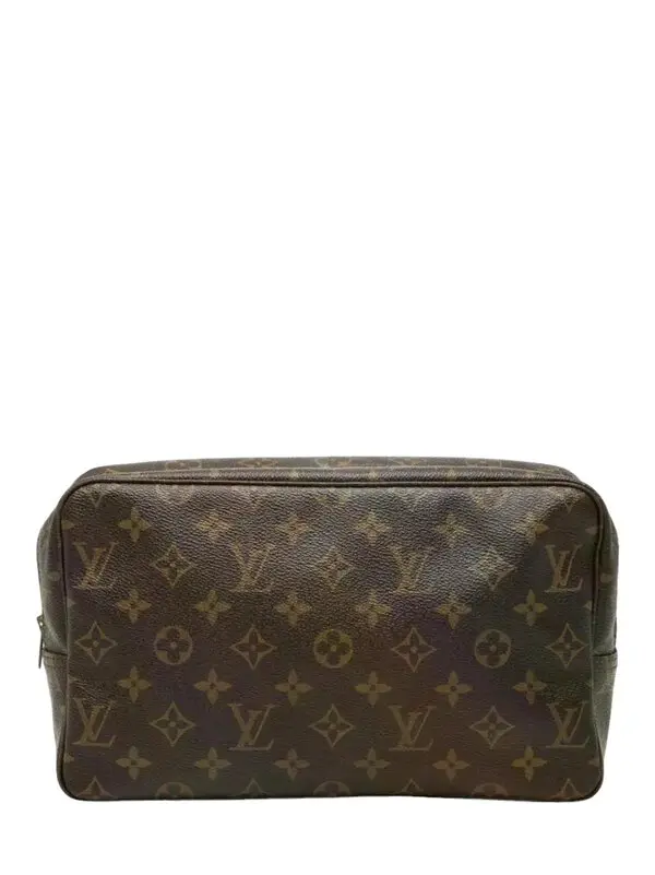 LOUIS VUITTON 1983 Monogram Trousse Toilette 28 Clutch Bag - Brown