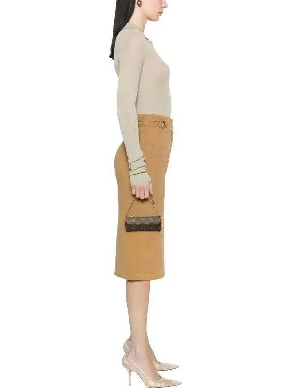 LOUIS VUITTON Monogram Papillon Pochette Handbag - Brown