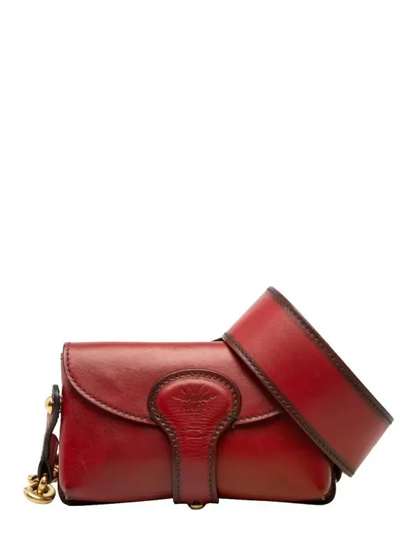 Dior D Bee Saddle Bag - Red