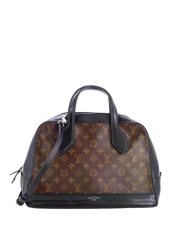LOUIS VUITTON Monogram Canvas And Calfskin Mm Satchel Handbag - Black