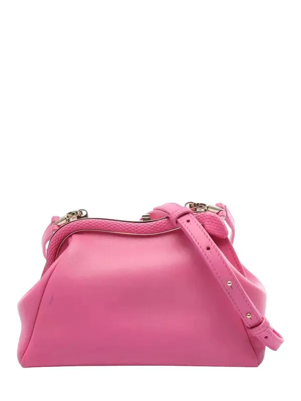 BVLGARI Leather Serpentine Pouch Crossbody Bag - Pink