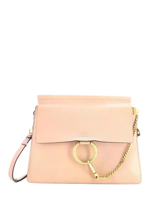 Chloé Faye Leather Medium Shoulder Bag - Neutrals