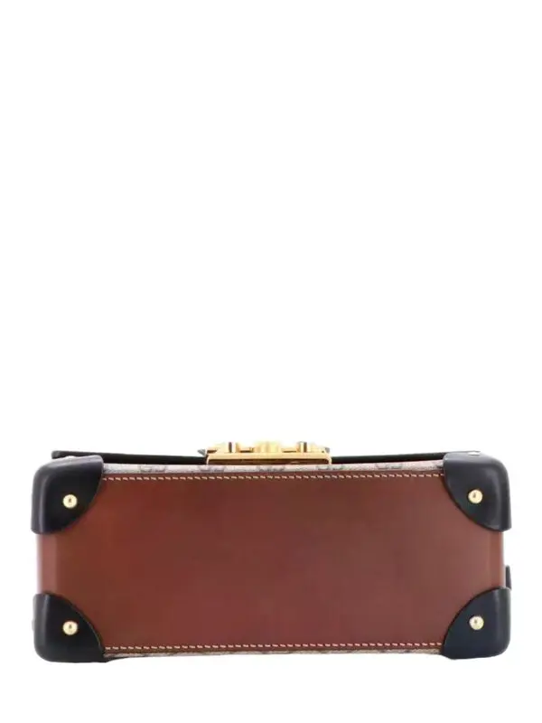 Gucci Padlock Bamboo Gg Coated Canvas Small Shoulder Bag - Brown