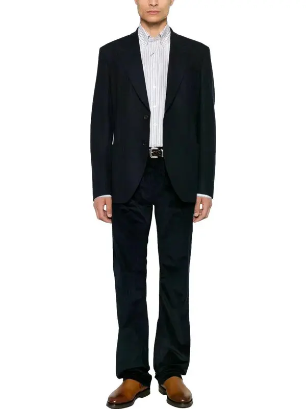 Etro Corduroy Straight-leg Trousers - Blue