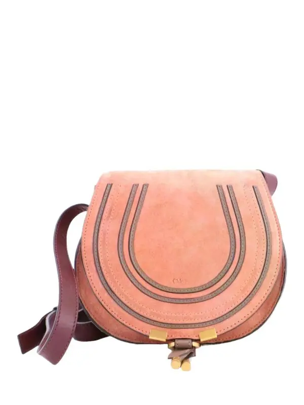 Chloé Marcie Suede Small Crossbody Bag - Pink