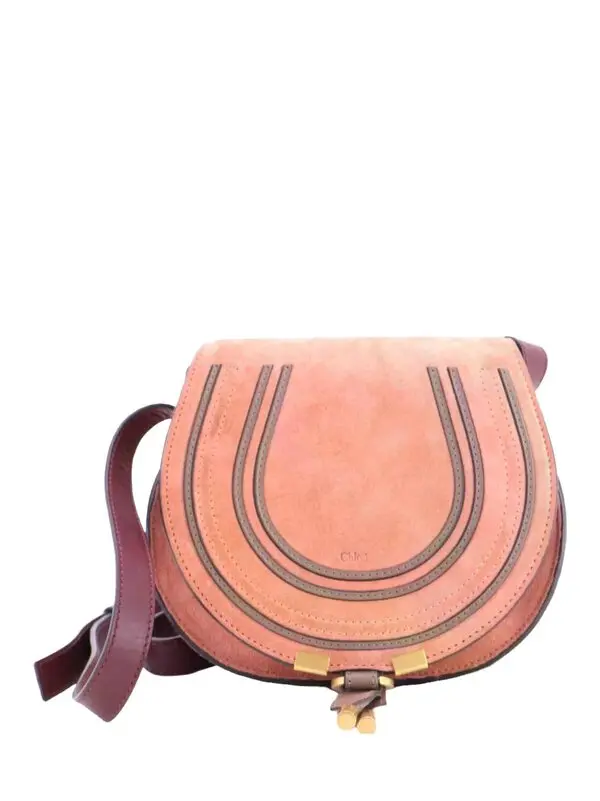 Chloé Marcie Suede Small Crossbody Bag - Pink