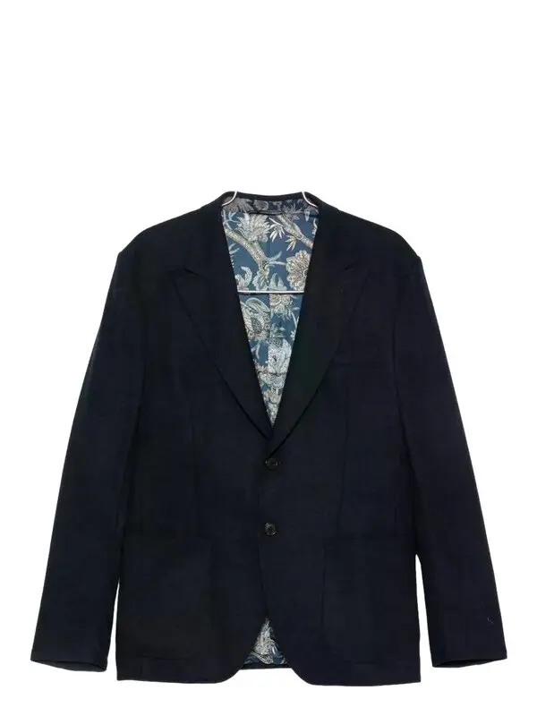 Etro Peak-lapels Single-breasted Blazer - Blue