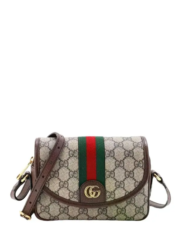 Gucci Ophidia Gg Coated Canvas Mini Shoulder Bag - Brown