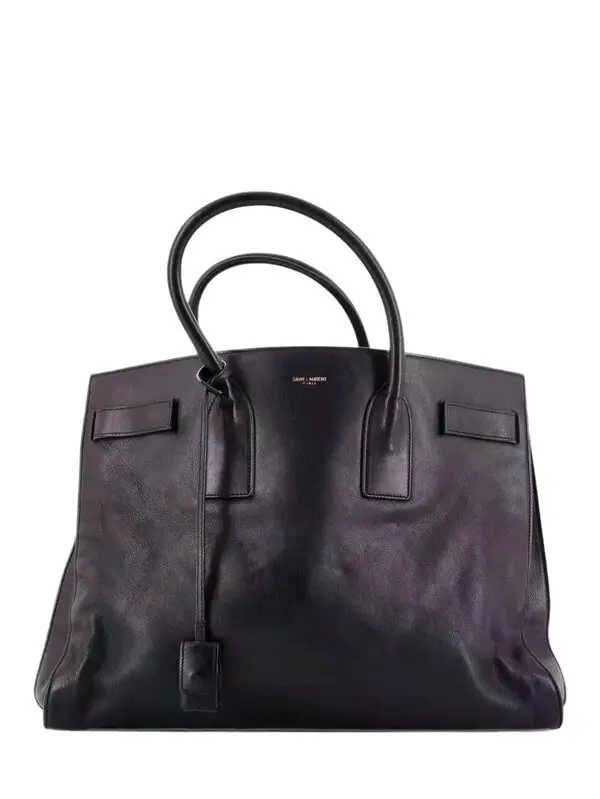 Saint Laurent Sac De Jour Leather Tote Bag - Black