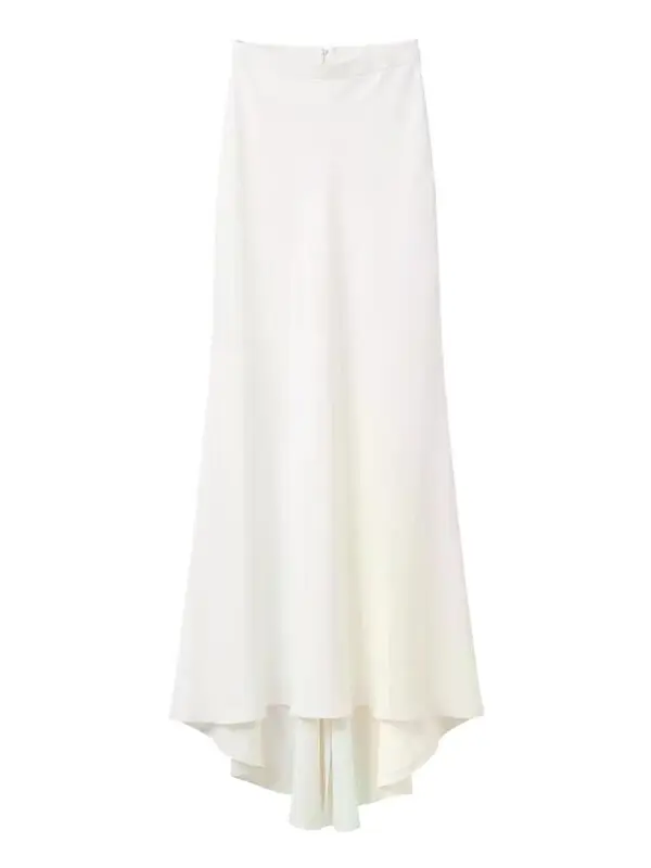 GEMY MAALOUF High-low Hem Maxi Skirt - White
