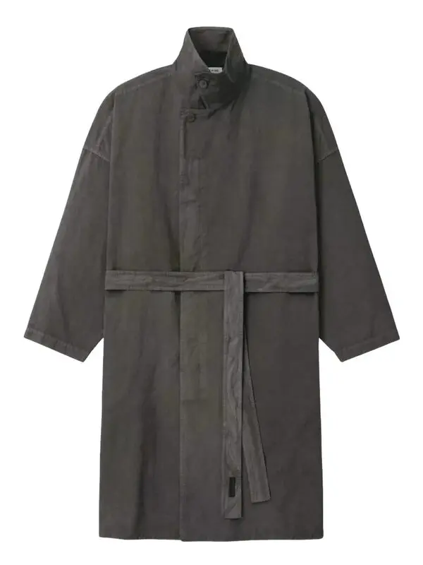 Fear Of God Belted Button-up Coat - Grey