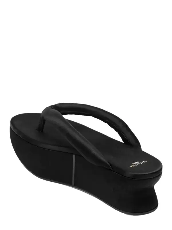 Balenciaga Padded Wedge Sandals - Black