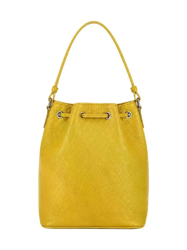 LA ROSE Drawstring Bucket Bag - Yellow