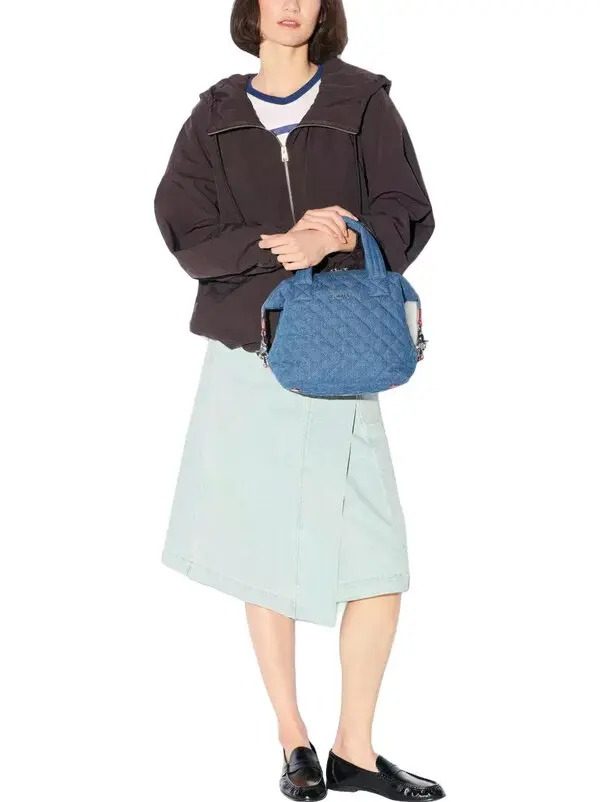 Mz Wallace Small Sutton Deluxe Quilted Tote Bag - Blue