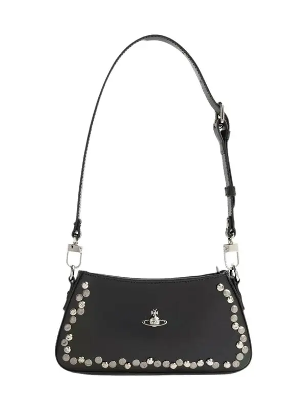 VIVIENNE WESTWOOD Tasha Studded Leather Shoulder Bag - Black